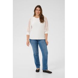Kaffe curve Langarm-Shirt KCbella Tight fit in Chalk | Gr.: L