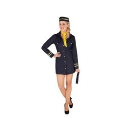 TecTake Flugbegleiterin, auch Stewardess, in der Farbe schwarz/gelb, Gr. XL | Gr.: L