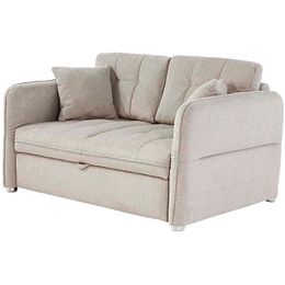 Jockenh&ouml;fer Schlafsofa, B:147cm T:105cm, grau, JOCKENH&Ouml;FER GRUPPE, Korpus: 100% Polyester;Kissen: 100% Polyester, Jugendzimmer, Sofas, "Leon, B: 147 - 187 cm,
