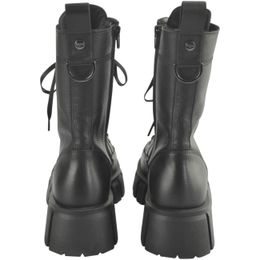 Buffalo Damen Stiefel "Buffalo ESCAPE LACE UP HI WARM", Gr. 40, schwarz, Kunstfaser, unifarben, Schuhe