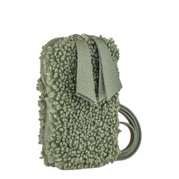 Damen Umh&auml;ngetasche "Flausch", Collezione Alessandro, gr&uuml;n, Leder, Taschen, Made in Italy, Echt Leder