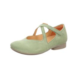 Think! THINK Damen Riemchenballerina "Think Ballerinas Leder", Gr. 39gr&uuml;n, Leder, Schuhe