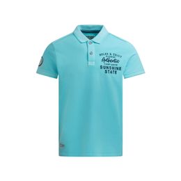 CAMP DAVID Herren Poloshirt, blau, Gr. M, bestickt, Piqu&eacute;, Material: 100% Baumwolle, Shirts, aus Baumwolle