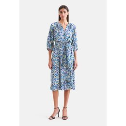 Seidensticker Damen Sommerkleid, bunt, Gr. 38, bedruckt, 100% Viskose, Kleider, 3/4 V-Neck Druck