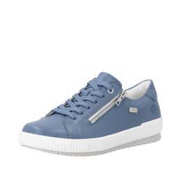 Remonte Damen Sneaker, Gr. 38, blau, Leder, unifarben, Basic, Schuhe, Freizeitschuh, Halbschuh mit seitlichem Rei&szlig;verschluss und TEX-Membran