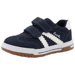 Lurchi Kinder Klettschuh "Berry", Gr. 32, blau, Glattleder, Veloursleder, Schuhe, Sneaker, Halbschuh, Freizeitschuh, Gr&ouml;&szlig;enschablone zum Download