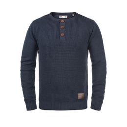 !Solid SOLID Herren Strickfleece-Pullover "Strickpullover SDTerrance", blau, Gr. M, Obermaterial: 50% Baumwolle CO. 50% Polyacryl PAN., Pullover