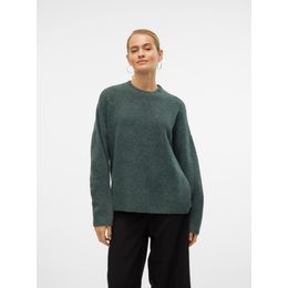V&eacute;ro Moda VERO MODA Damen Strickpullover "VMBOOM LS O-NECK PULLOVER GA NOOS", gr&uuml;n, Gr. S, meliert, Strick, Obermaterial: 85% Polyester, 7% Polyacryl, 5%