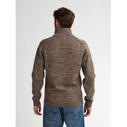 Herren Troyeroak, Gr. M, PETROL INDUSTRIES, Strick, Obermaterial: 100% Baumwolle, Pullover, Kragen mit Rei&szlig;- und Knopfverschluss