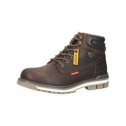 Damen Schn&uuml;rstiefelette "Dockers by Gerli Stiefelette Leder", Dockers by Gerli, Gr. 43, braun, Leder, Schuhe