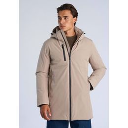 LINDBERGH Herren Parka "Parka Relaxed Fit", beige, Gr. L, unifarben, Obermaterial: 88% Polyester, 12% Elasthan. Futter: 100% Polyester. F&uuml;llung: 100%
