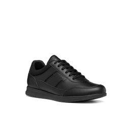 Geox Herren Schn&uuml;rschuh "U AVERY", Gr. 42, schwarz, Lederimitat, Textil, Schuhe, Schn&uuml;rschuh, Freizeitschuh mit praktischem Au&szlig;enrei&szlig;verschluss