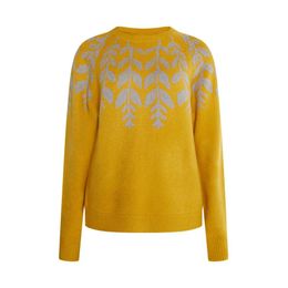 Albee Women Strick Pullover in Curry Mehrfarbig | Gr.: S