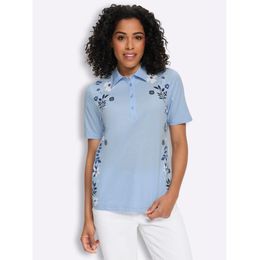 Sieh an! Poloshirt in eisblau-marine-bedruckt | Gr.: 42