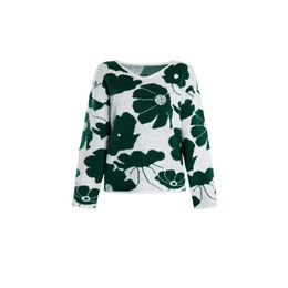Albee Women Strickpullover in Weiss Gr&uuml;n | Gr.: m-l