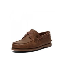 Timberland sportlicher Schn&uuml;rer Classic Boat Bootsschuh in Braun | Gr.: 43