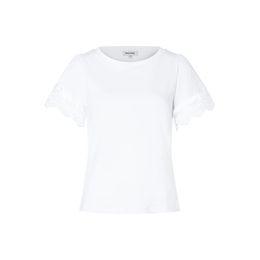 More & More More & More verspieltes Kurzarmshirt, Spitzen&auml;rmel in white | Gr.: 40