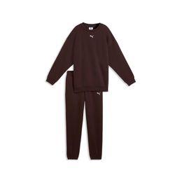 Puma M&auml;dchen Trainingsanzug "LOUNGEWEAR OVERSIZED SWEAT SUIT FL G", braun, Gr. 176, unifarben, Fleece, Obermaterial: 66% Baumwolle, 34% Polyester,