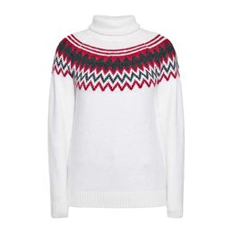 Albee Women Strickpullover in Wollweiss Mehrfarbig | Gr.: M