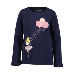 Blue Seven M&auml;dchen Langarmshirt "Langarmshirt", blau, Gr. 98, 100% Baumwolle, Shirts
