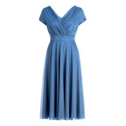 Vera Mont Cocktailkleid im Glitzer-Look in Silver/Light Blue | Gr.: 42