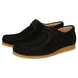 Sioux Damen Schn&uuml;rschuh "Tils grashop.-D 001", Gr. 41,5, schwarz, Obermaterial: 100% Kalbsveloursleder CAVL. 100% Naturkautschuk NaRubber., Schuhe