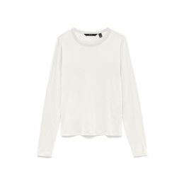 V&eacute;ro Moda VERO MODA Damen Langarmshirt "VMADA LS TOP JRS NOOS", wei&szlig;, Gr. XS, unifarben, Jersey, Obermaterial: 95% Lyocell, 5% Elasthan, Shirts, Materialmix,