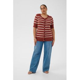 Kaffe curve Strickjacke KClizzy Regular fit in Henna / Chalk Stripe | Gr.: L