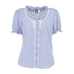 OS-Trachten Trachtenbluse Zamara in kornblau | Gr.: 34