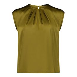 Zero Satin-Bluse mit Rundhalsausschnitt in Fir Green | Gr.: 44