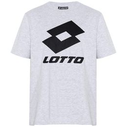 Lotto Herren T-Shirt, grau, Gr. XXL, unifarben, 95% Cotton, 5% Viscose, Shirts, - mit plakativem Logoprint