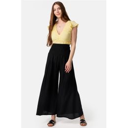 PAIGH Damen Palazzohose, schwarz, Gr. M, unifarben, 100% Viskose, Hosen, mit elastischem Dehnbund