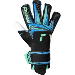Reusch Damen Torwarthandschuhe "Attrakt RE:GRIP Evolution", schwarz, Gr. 10,5, 47% Latex, 38% Polyester, 7% Lederimitat, 5% Polyamid, Handschuhe, mit