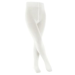 Falke M&auml;dchen Strickstrumpfhose "Family", Gr. 98, wei&szlig;, Obermaterial: 94% Baumwolle, 4% Polyamid, 2% Elasthan, Strumpfhosen, atmungsaktiv,