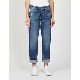 Gang Damen Straight-Jeans "94THELMA", blau, Gr. 30, Denim/Jeans, Obermaterial: 90% Baumwolle, 8% Polyester, 2% Elasthan, Jeans, mit Detail oberhalb