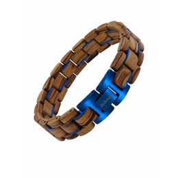 Holzwerk Armband 'SUEDSEE' Damen Gr&ouml;&szlig;e 19 / 22 cm blau