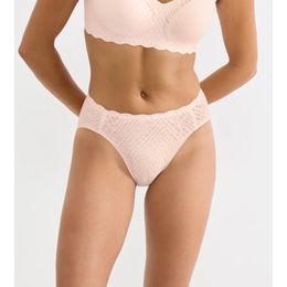 Sloggi Damen Slip "ZERO Feel Bliss", Gr. S, rosa, Spitze, Obermaterial: 76% Polyamid, 24% Elasthan, Unterhosen, unsichtbar, mit Spitzenoptik, mit