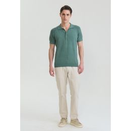 FELIX HARDY Herren Poloshirt "Strick-Polo Shirt Kurzarm", gr&uuml;n, Gr. L, 100% Baumwolle, Shirts