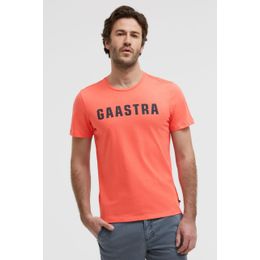 Gaastra Herren Rundhalsshirt, orange, Gr. L, bedruckt, Single Jersey, Material: 100% Baumwolle, Shirts, aus Baumwolle