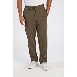 LINDBERGH Herren Jogginghose, braun, Gr. XL, unifarben, Web, Obermaterial: 75% Polyester, 22% Viskose, 3% Elasthan, Hosen, mit elastischem Bund mit
