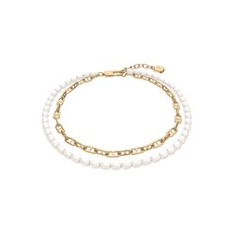 Fossil Armband 'Heritage' Damen Gr&ouml;&szlig;e One Size gold / wei&szlig;
