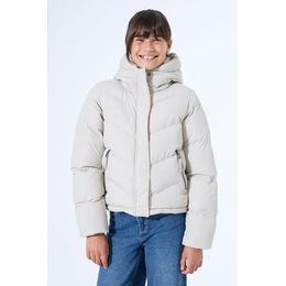 Garcia M&auml;dchen Steppjacke, beige, Gr. 140, unifarben, Web, Obermaterial: 100% Polyester, Jacken, mit Kapuze for GIRLS