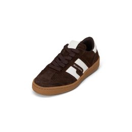Marc O'Polo MARC O'POLO Damen Sneaker "aus Leder mit Cordstruktur", Gr. 38, braun, Obermaterial: 100% Leder, unifarben, Schuhe