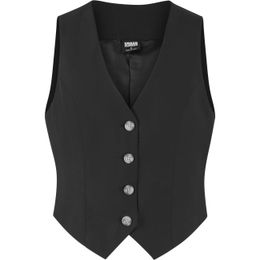 Urban Classics Damen Steppweste "Urban Classics Ladies Classic Vest", schwarz, Gr. XL, 80% Polyester, 20% Viskose, Westen