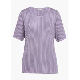 GOLDNER Damen Rundhalspullover "Kurzgr&ouml;&szlig;e Pflegeleichter Pullover in hochwertiger Rippenstruktur", lila, Gr. 22, Obermaterial: 65% Polyacryl PAN. 35%