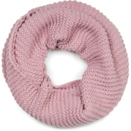 styleBREAKER Damen Loop "Strick Loop Wellenmuster", rosa, Modisch, Obermaterial: 100% Polyacryl PAN., Modet&uuml;cher