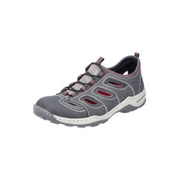 Rieker Slipper Herren Gr&ouml;&szlig;e 42 dunkelgrau / rot / wei&szlig;