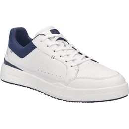 Josef Seibel Herren Sneaker "Donovan 06", Gr. 42, blau, Leder, Textil, kontrastfarbene Details, Schuhe, Halbschuh, Schn&uuml;rschuh mit Lochmuster, Weite