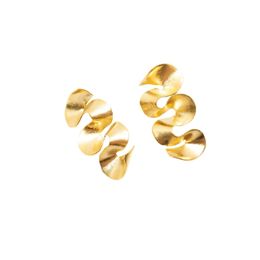 Les Reines Ohrringe 'Bosphorus Wave' Damen Gr&ouml;&szlig;e 4.5 x 2.5 cm gold