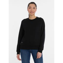 Ragwear Damen Sweatshirt "JOANN", schwarz, Gr. L, unifarben, Sweatware, Obermaterial: 70% Baumwolle, 30% Polyester, Sweatshirts, mit